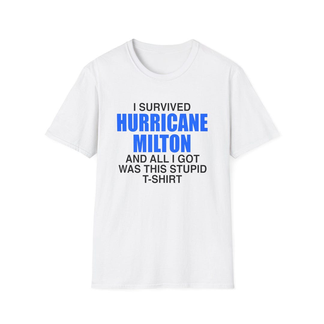 Funny Meme Tshirt, I Survived HURRICANE MILTON and All I Got Was This ...
