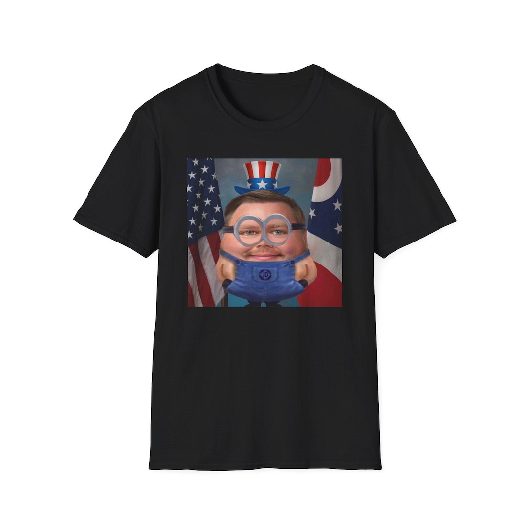 JD Vance Minion Funny Meme Tshirt, Vice President Face App Portrait ...