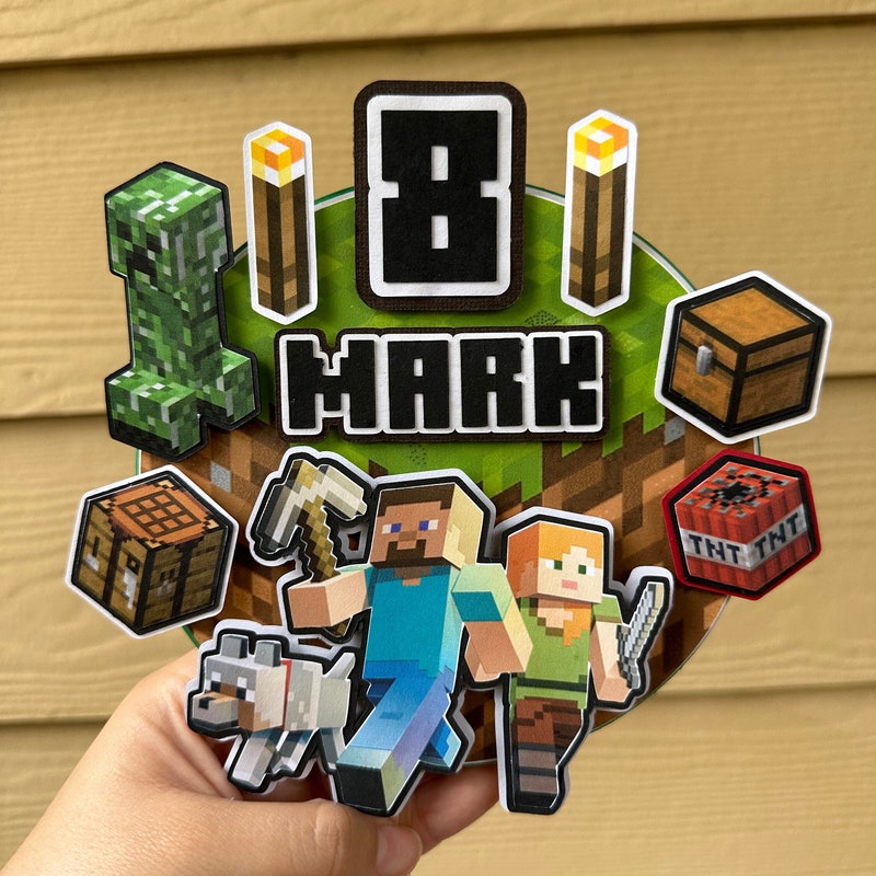 Mincraft Cake Toppers - Etsy