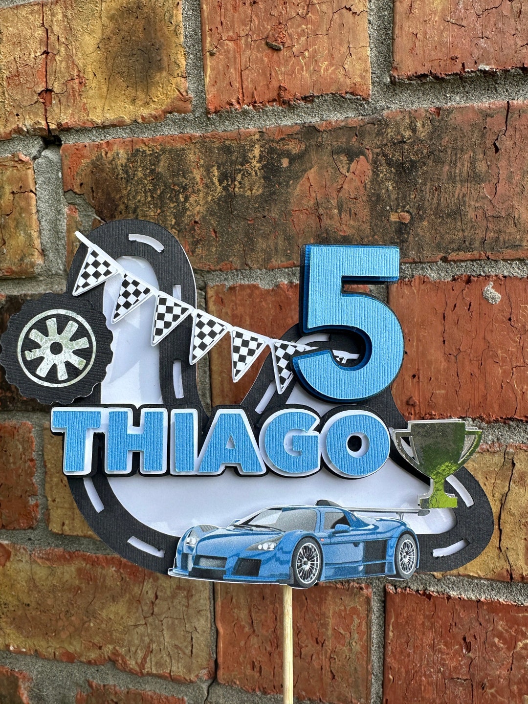 Race Track Cake Topper - Etsy