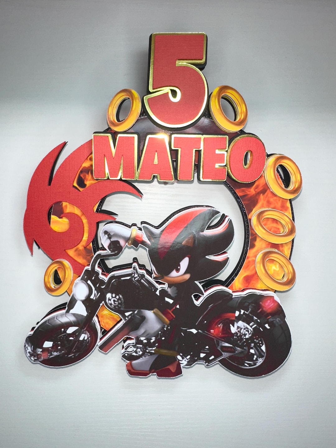 Shadow the Hedgehog Cake Topper - Etsy