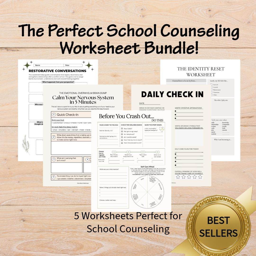 School Counseling Worksheets | Restorative Conversation, Daily Check In ...