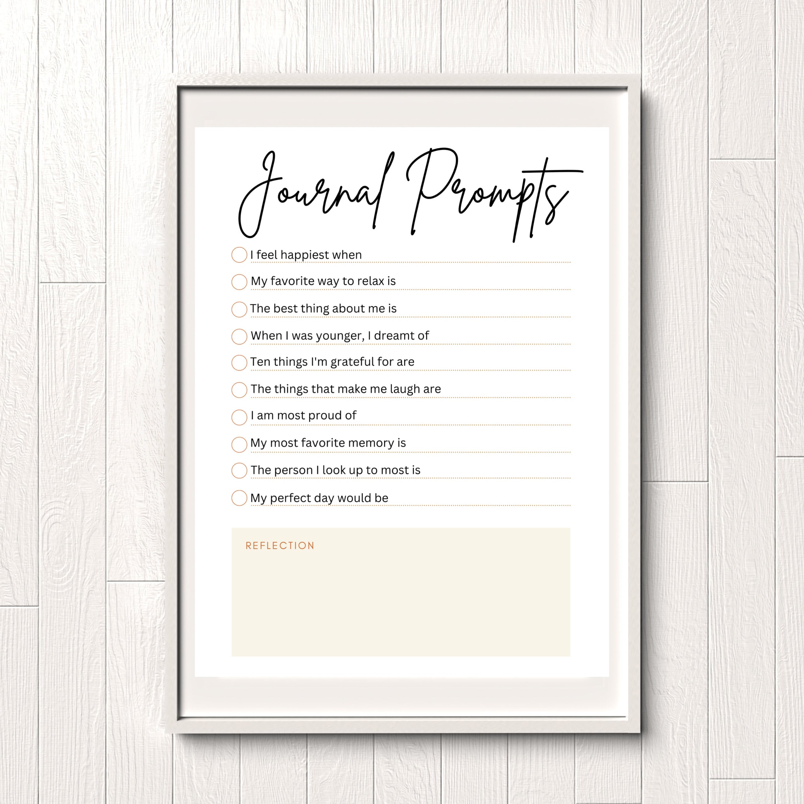 Positive Journal Prompts Printable, Counseling Resource, Journaling ...