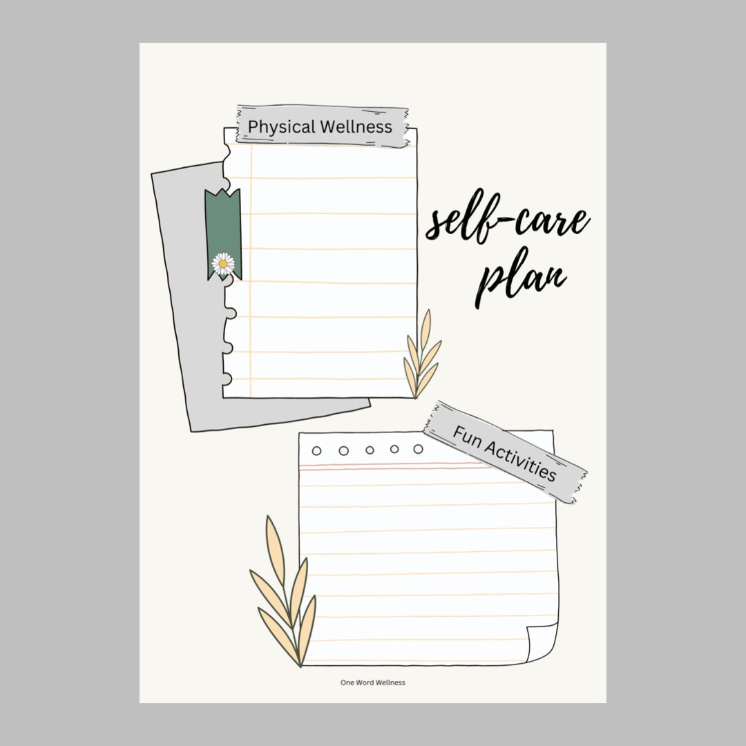 Self-care Plan Printable, Wellness Ideas, Journal Prompts, School ...