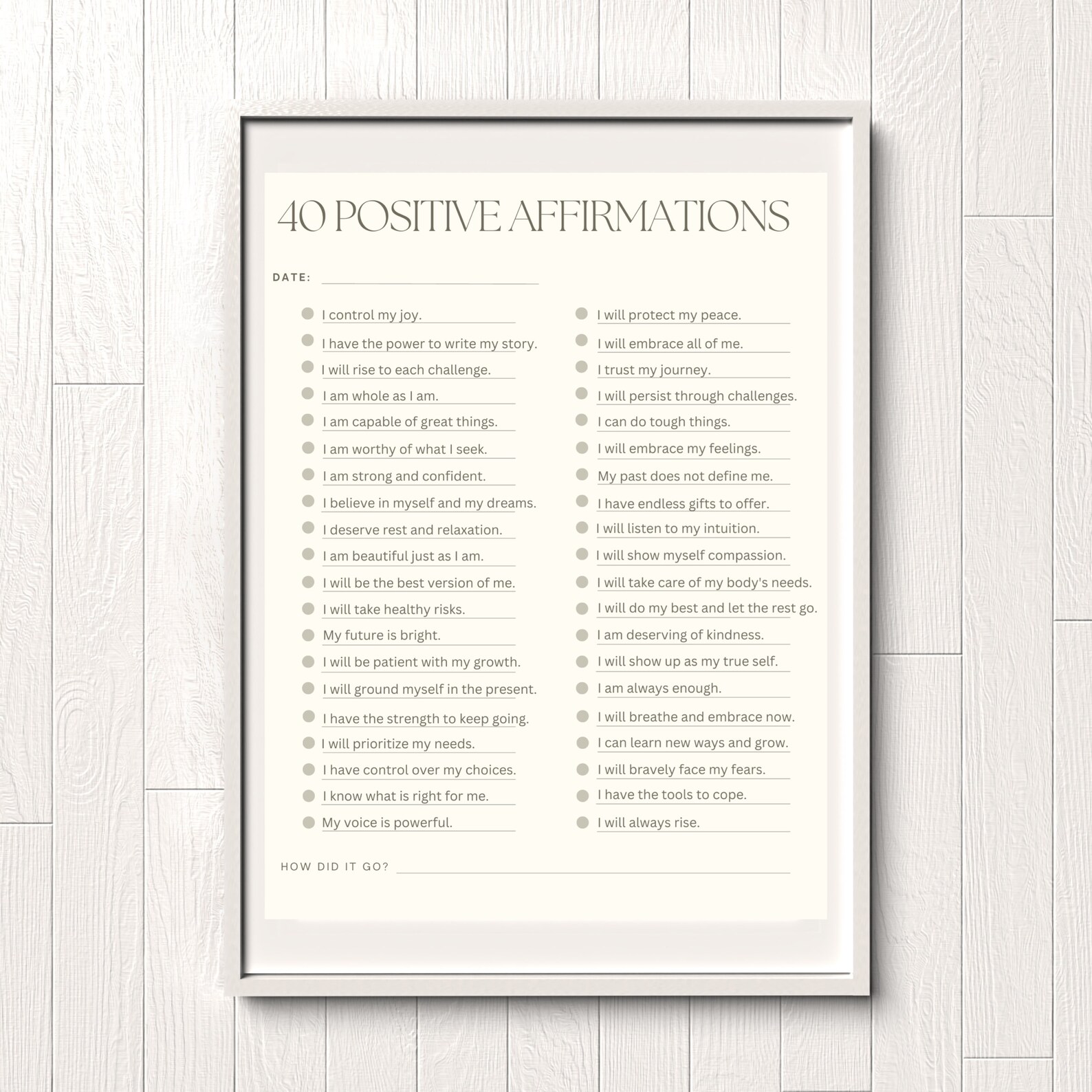 Positive Affirmations Printable, Counseling Resource, Affirmations ...