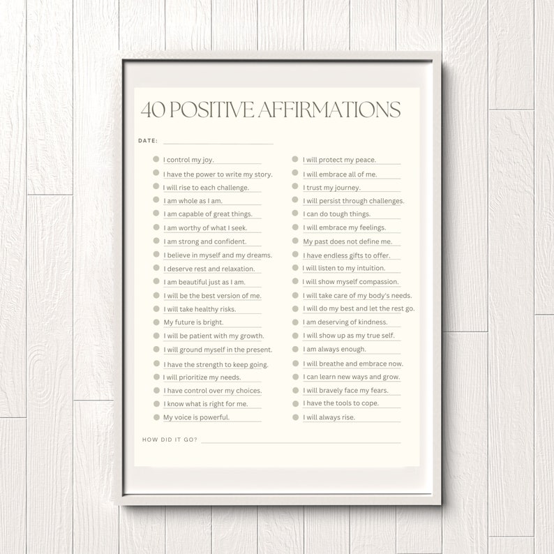 Positive Affirmations Printable, Counseling Resource, Affirmations ...