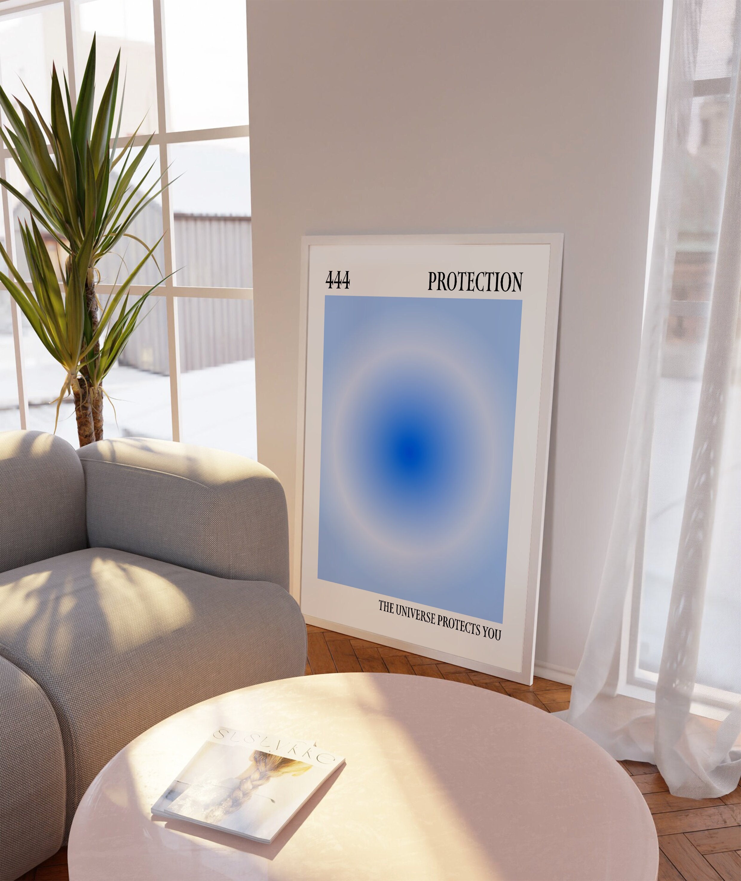 Angel Number 444 'protection' Aura Poster, Instant Printable Download ...