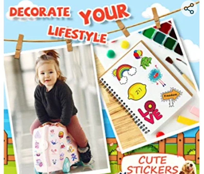 100 Pc Colorful VSCO Waterproof Stickers, Cute Aesthetic Stickers ...
