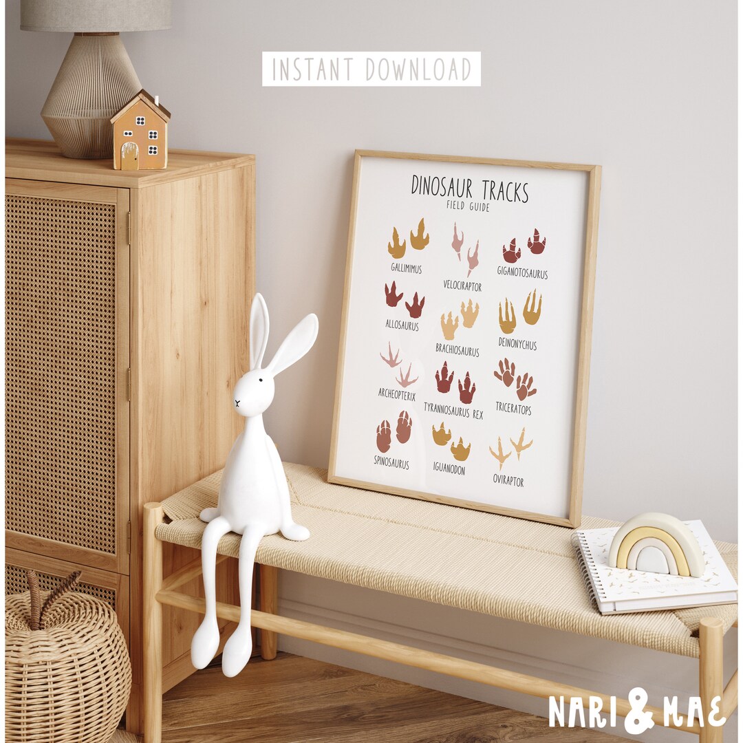 Dinosaur Tracks Dinosaur Nursery Kids Dinosaur Room Dinosaur Footprint ...