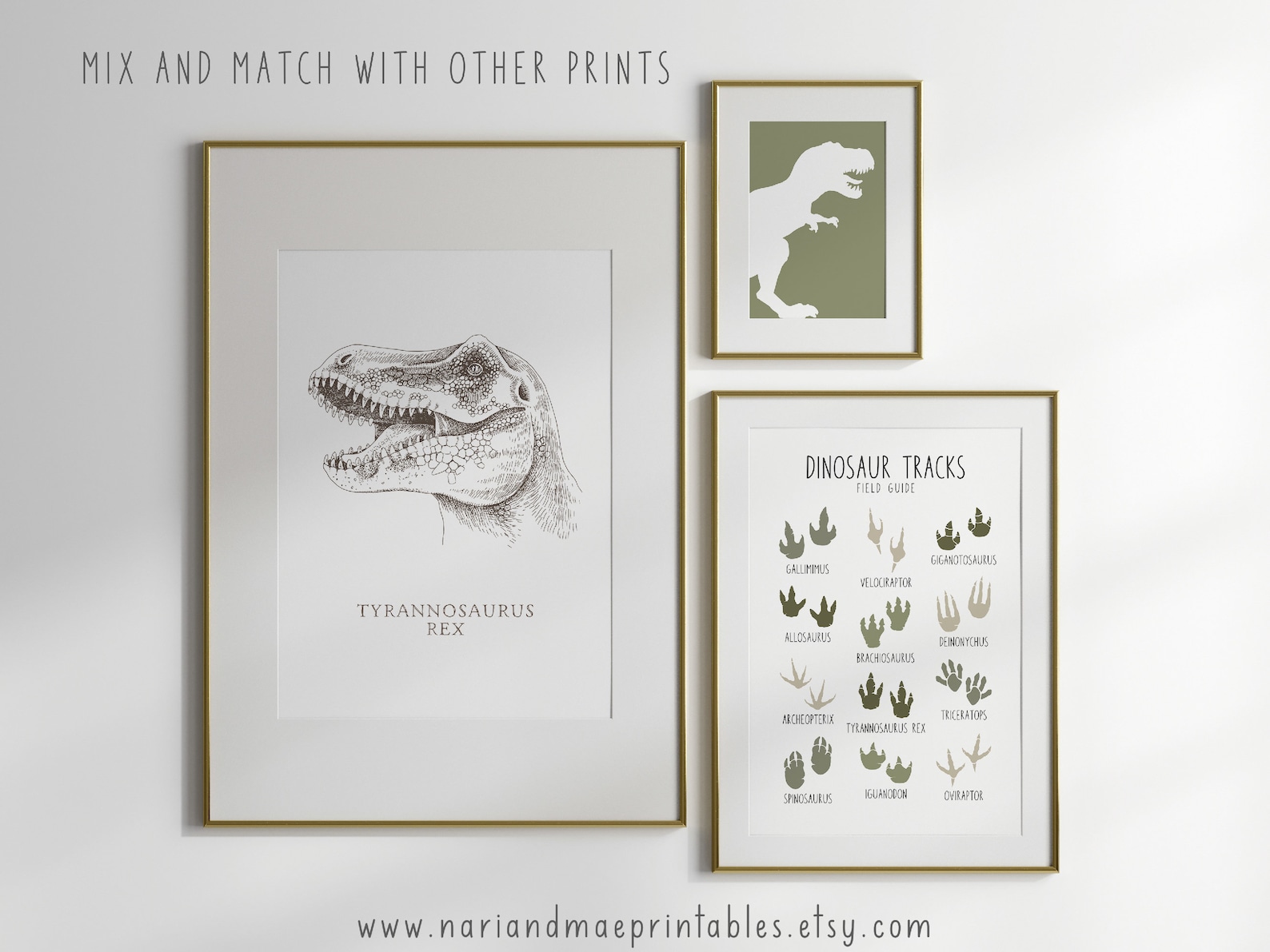 Dinosaur Tracks Print Dinosaur Footprints Educational Dinosaur Wall Art ...