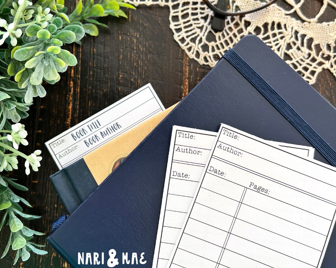 Library Card Style Reading Log Bookmark Reading Tracker for Kids and ...