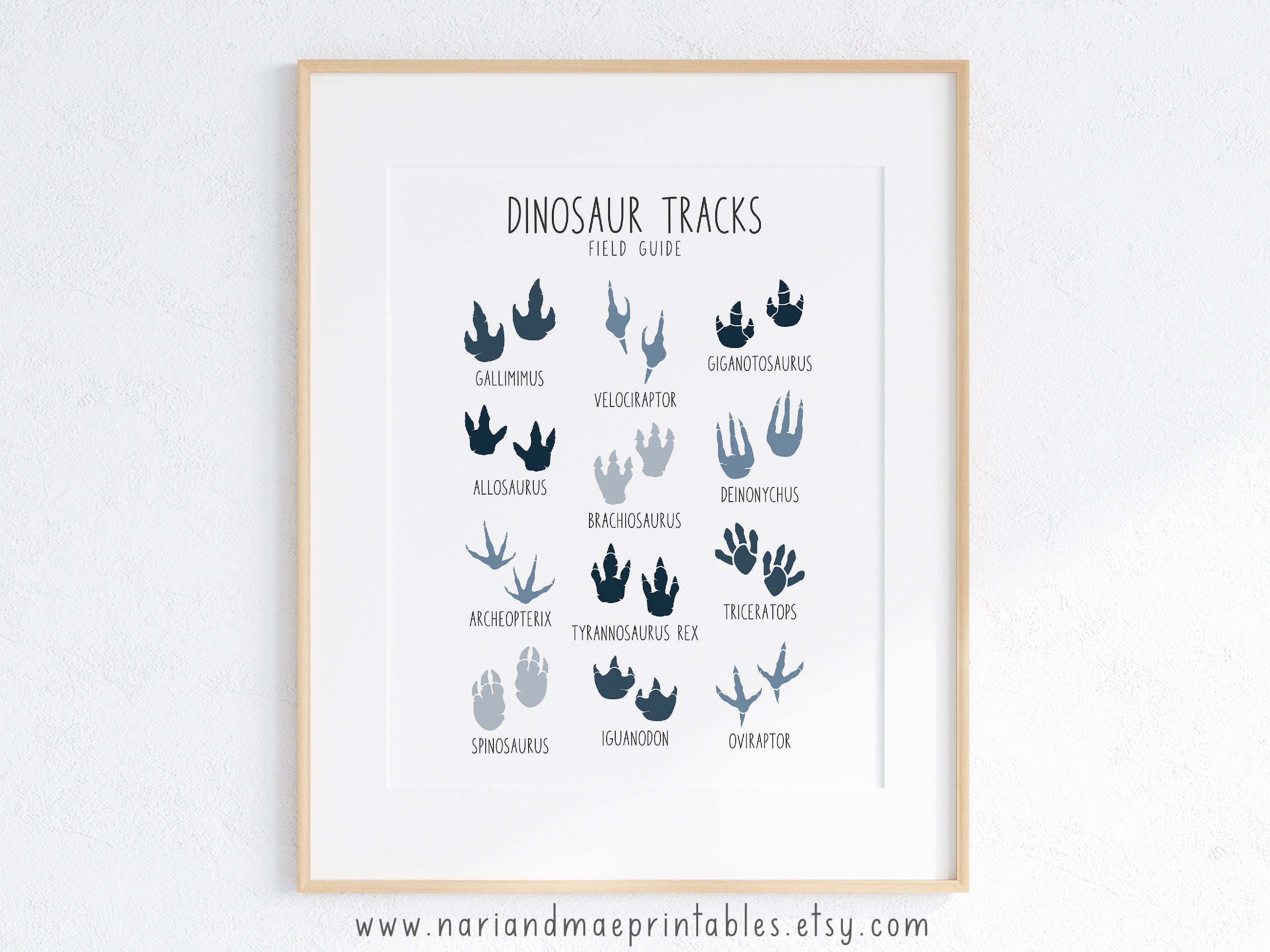 Dino Tracks Dinosaur Footprints Poster Dinosaur Tracks - Etsy UK