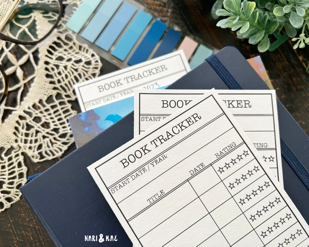 Library Card Style Book Tracker Bookmark, Reading List Bookmark, Book ...