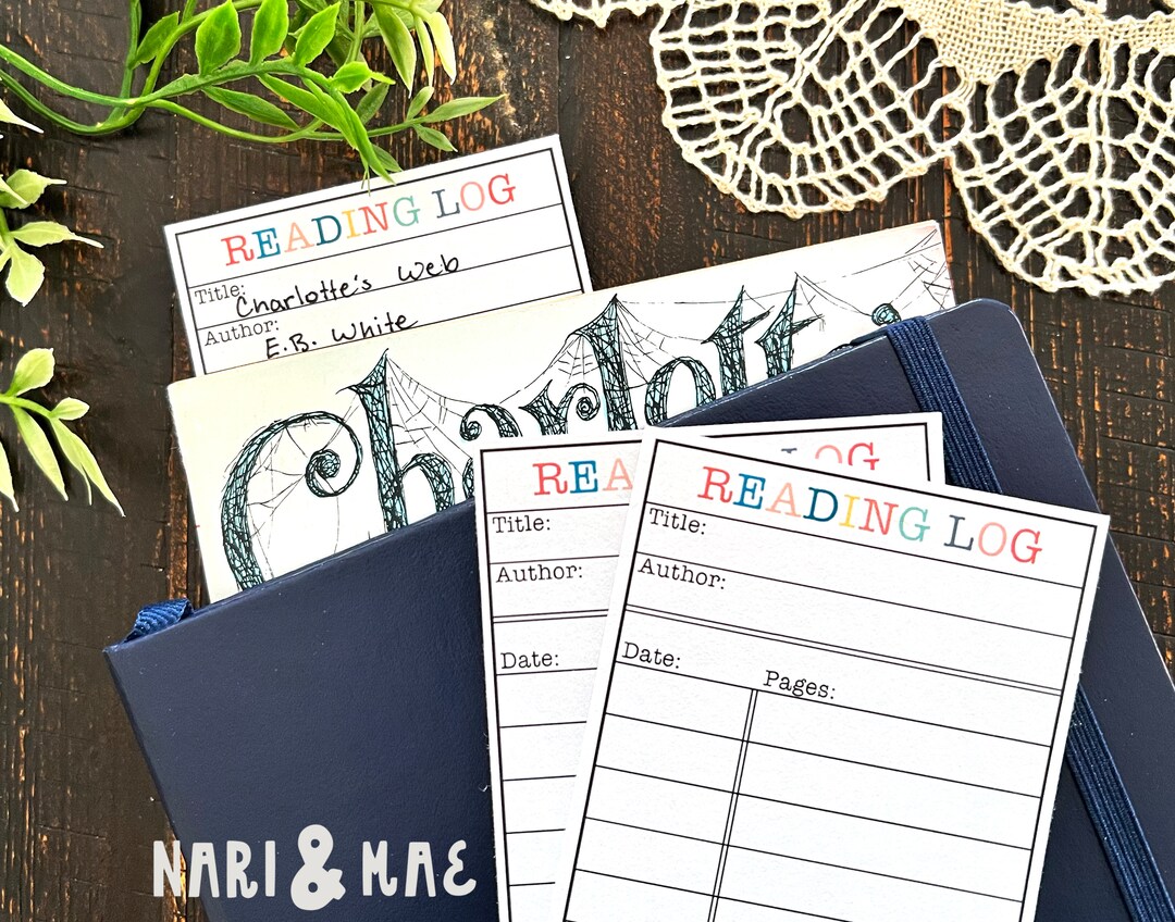 Library Card Style Kids Reading Log Bookmark, Kids Page Tracker ...