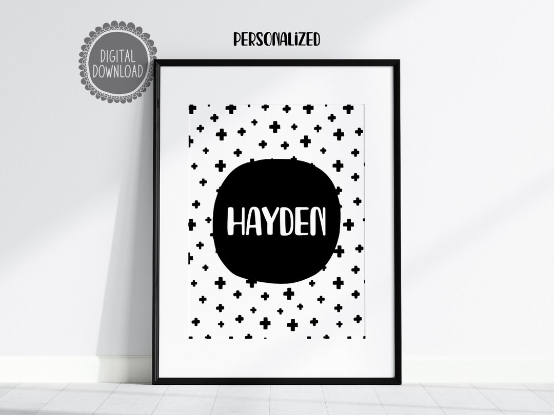 Personalized Nursery Name Printable, Newborn Name Sign, Baby Name Sign ...