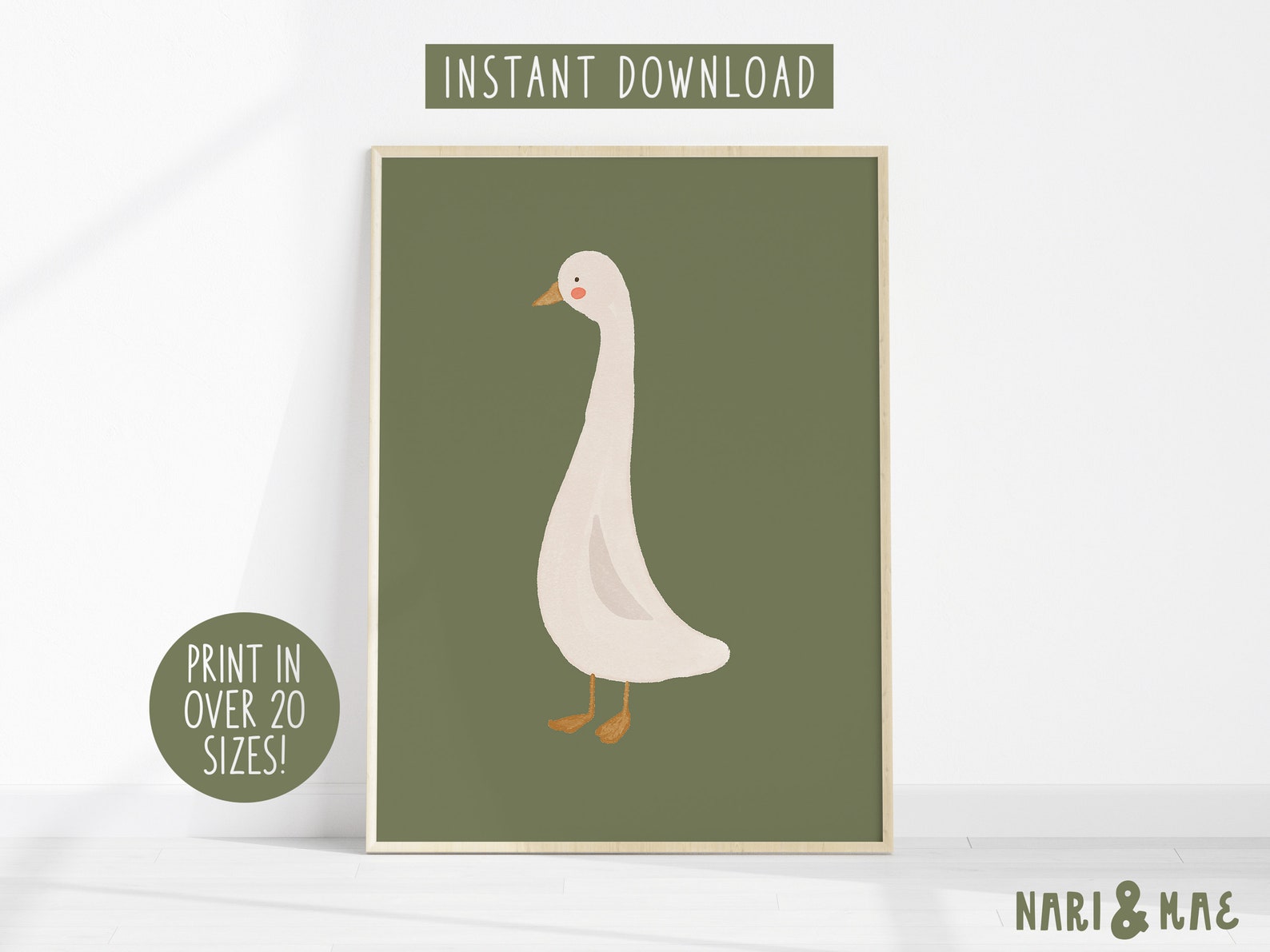 Goose Nursery Print, Silly Goose Wall Art, Silly Goose Nursery Wall Art ...