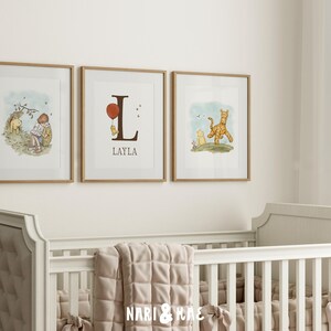Set of 3 Classic Winnie the Pooh Nursery Wall Art, Winnie the Pooh ...