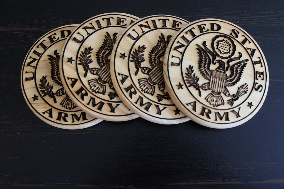 US Army Themed Coaster - Set of 4 - Etsy