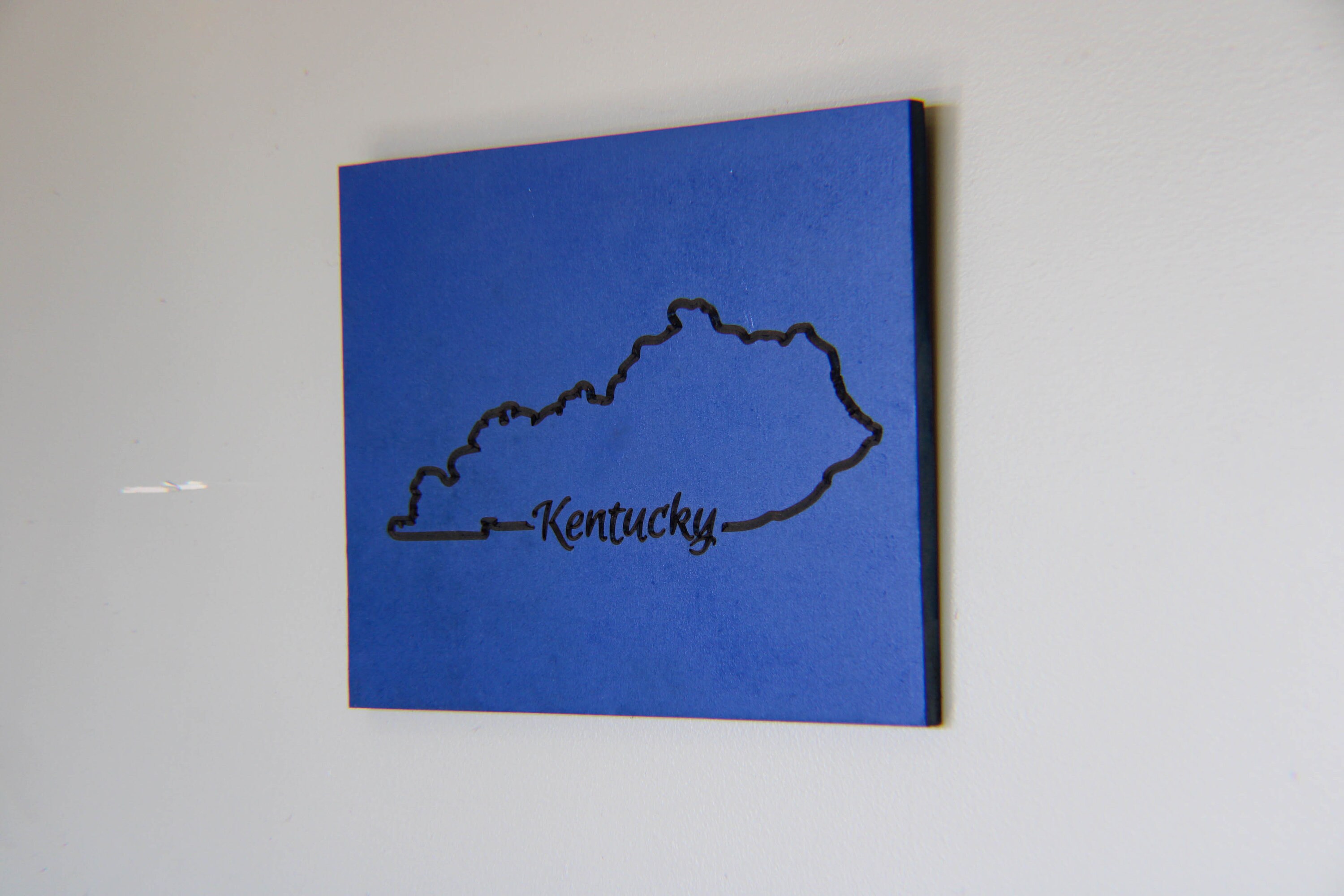 Blue KY State Engraved Wall Hanging - Etsy
