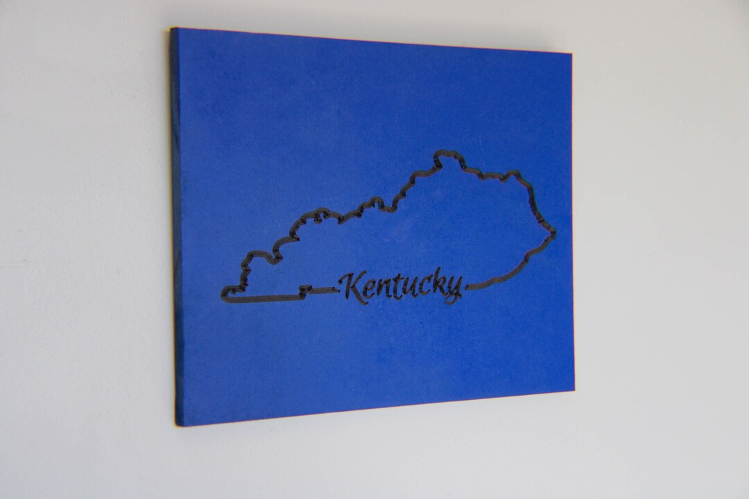 Blue KY State Engraved Wall Hanging - Etsy