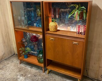 Vintage G Plan Teak Illuminated Bookcase - Etsy