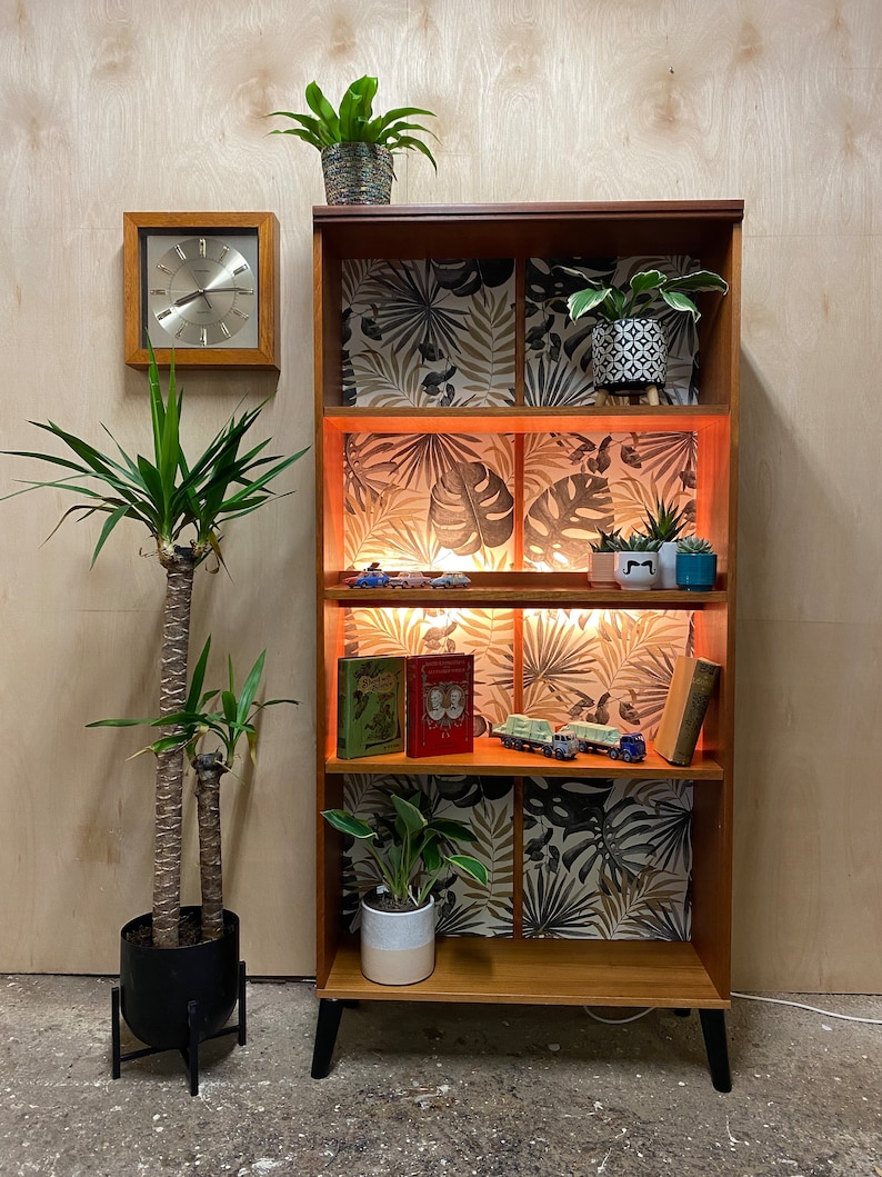 Vintage G Plan Teak Illuminated Bookcase - Etsy