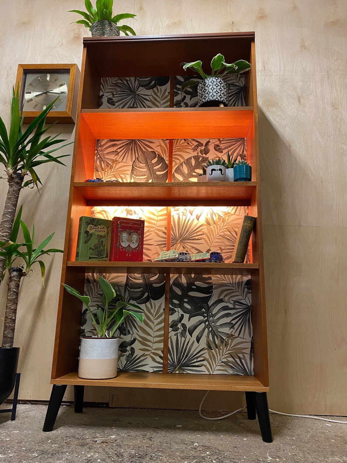 Vintage G Plan Teak Illuminated Bookcase - Etsy