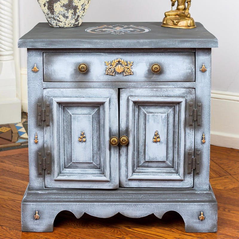 Distressed Nightstand - Etsy
