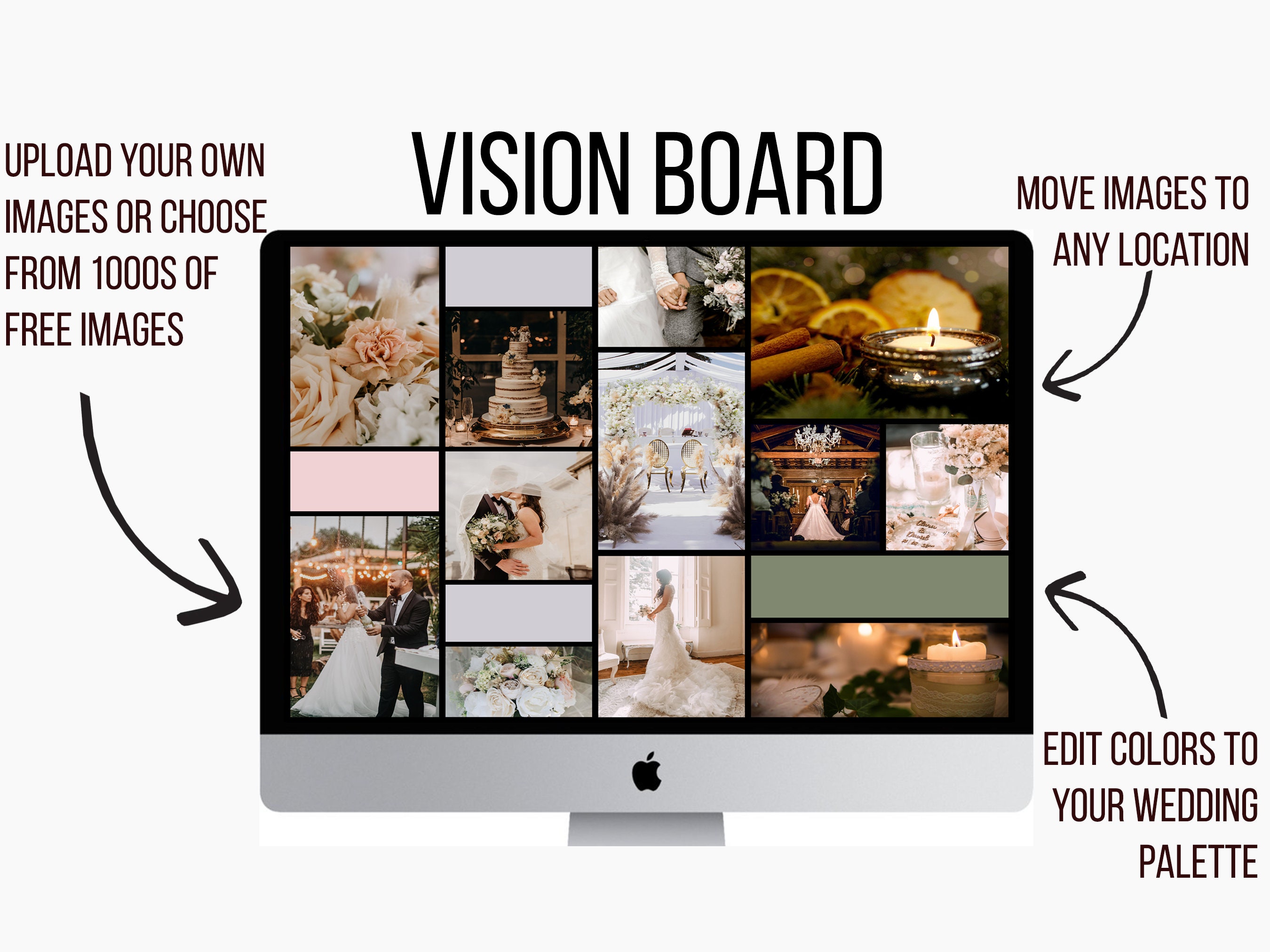 2024 Digital Vision Board Printable, Canva Vision Board - Etsy
