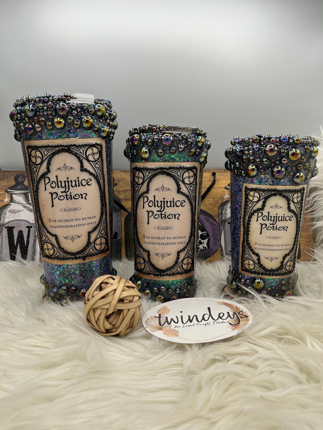 Rhinestone and Glitter Bubbling Magic Potion Tumbler - Etsy
