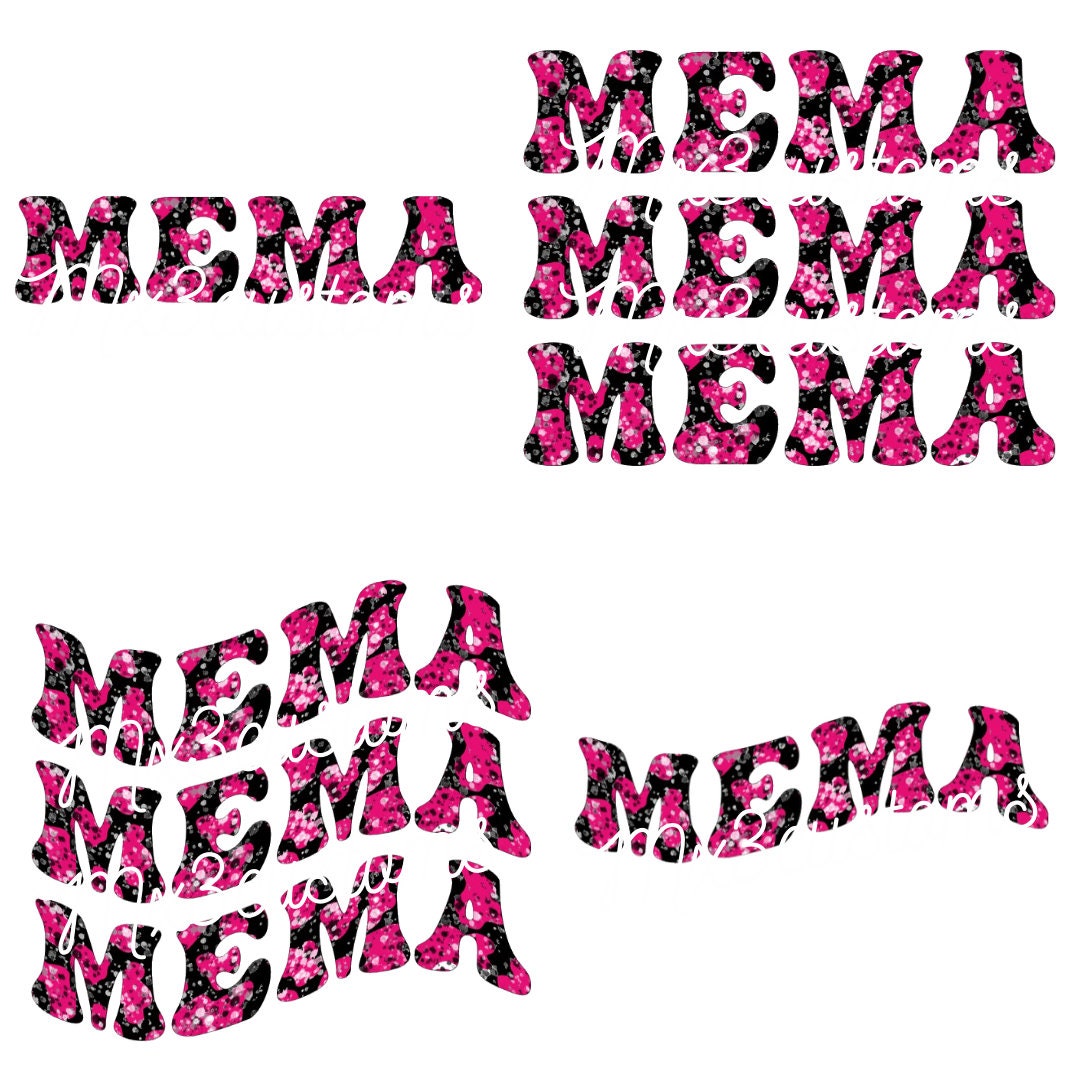 Mema PNG 4 Downloads Mema Pink Cow Print Splash - Etsy
