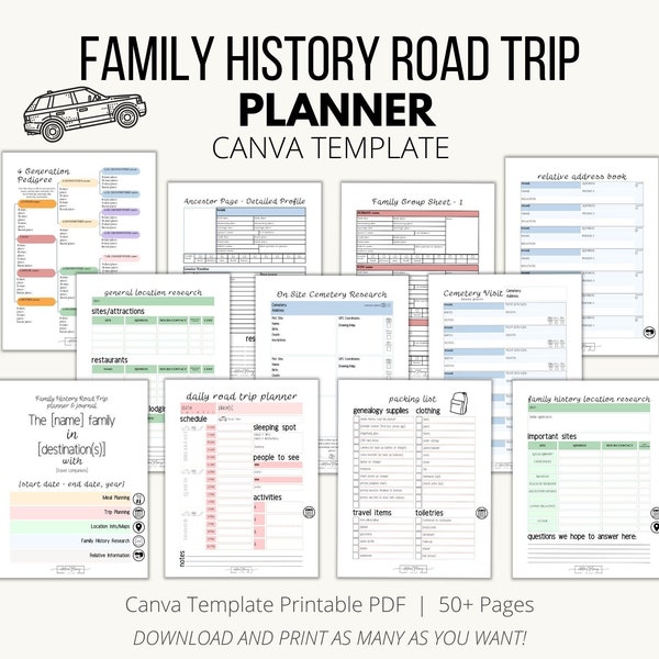 Genealogy Journal Template - Etsy