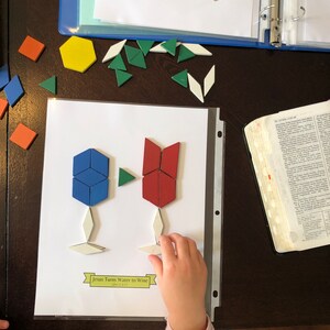 52 Bible Pattern Block Templates of New Testament Scripture Verses ...