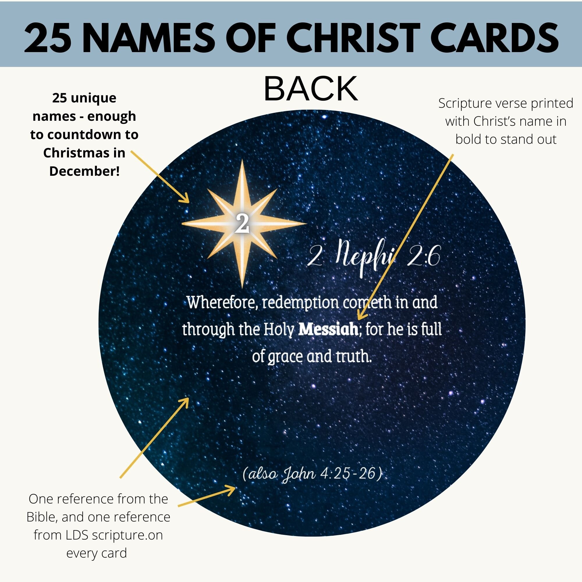 Names & Titles of Christ Printable Ornament Christmas Advent Tradition ...