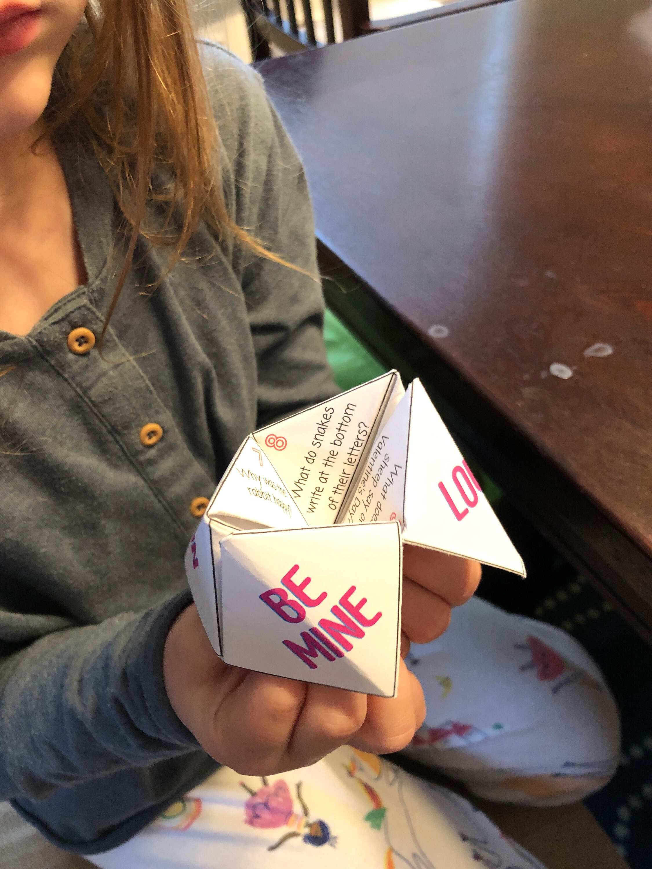 Valentine's Day Kids Joke Teller / Cootie Catcher / Fortune Teller ...