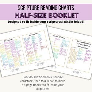 Scripture Reading Chart, Bible Reading Tracker, Includes Old Testament ...