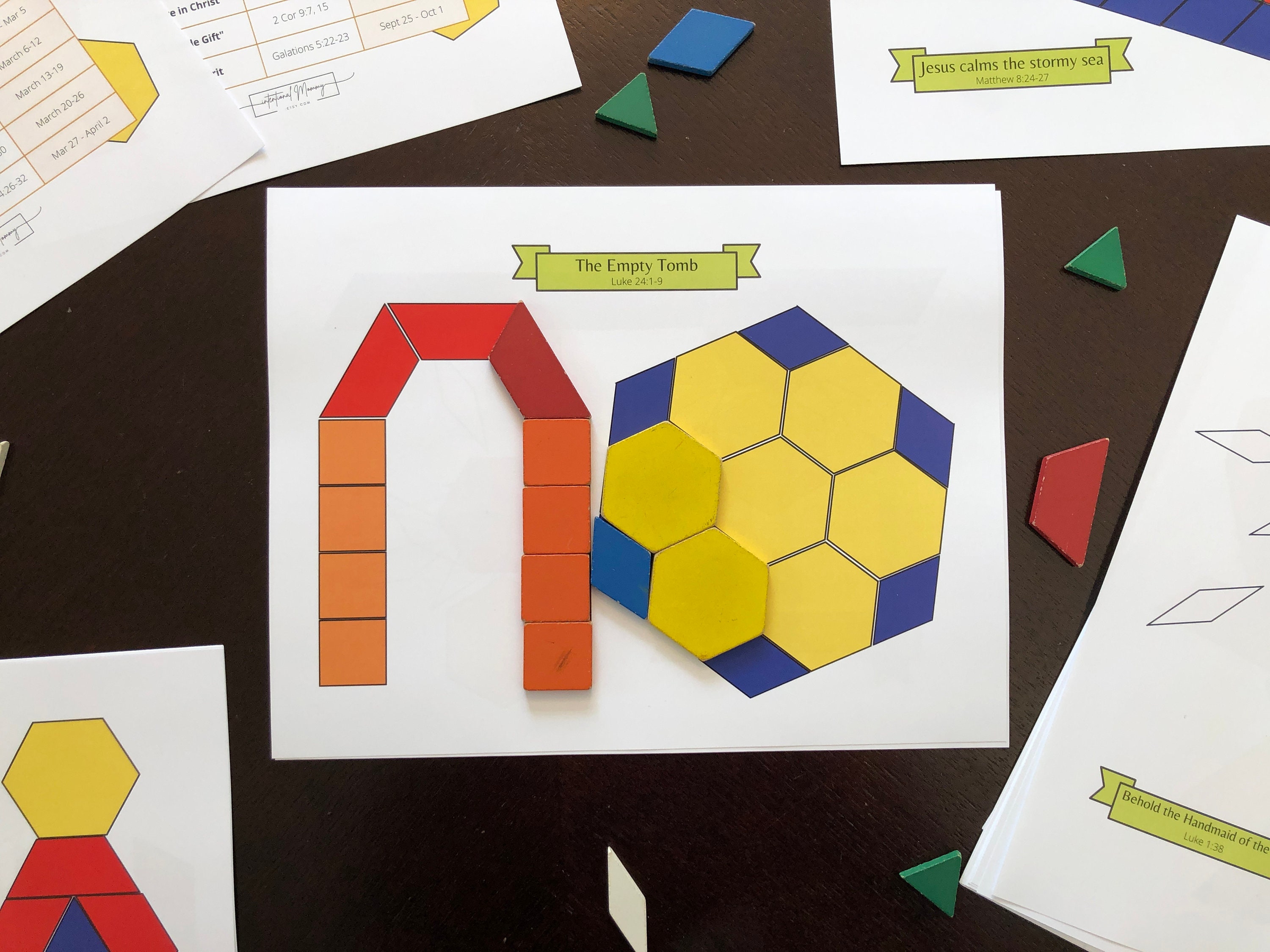 52 Bible Pattern Block Templates of New Testament Scripture Verses Come ...