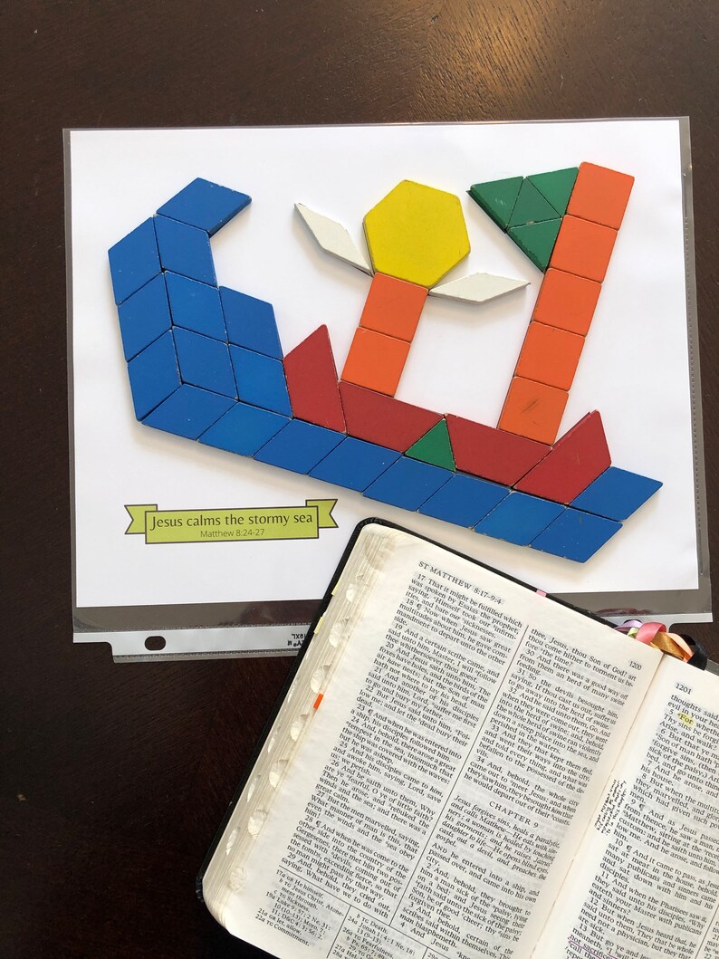 52 Bible Pattern Block Templates of New Testament Scripture Verses Come ...