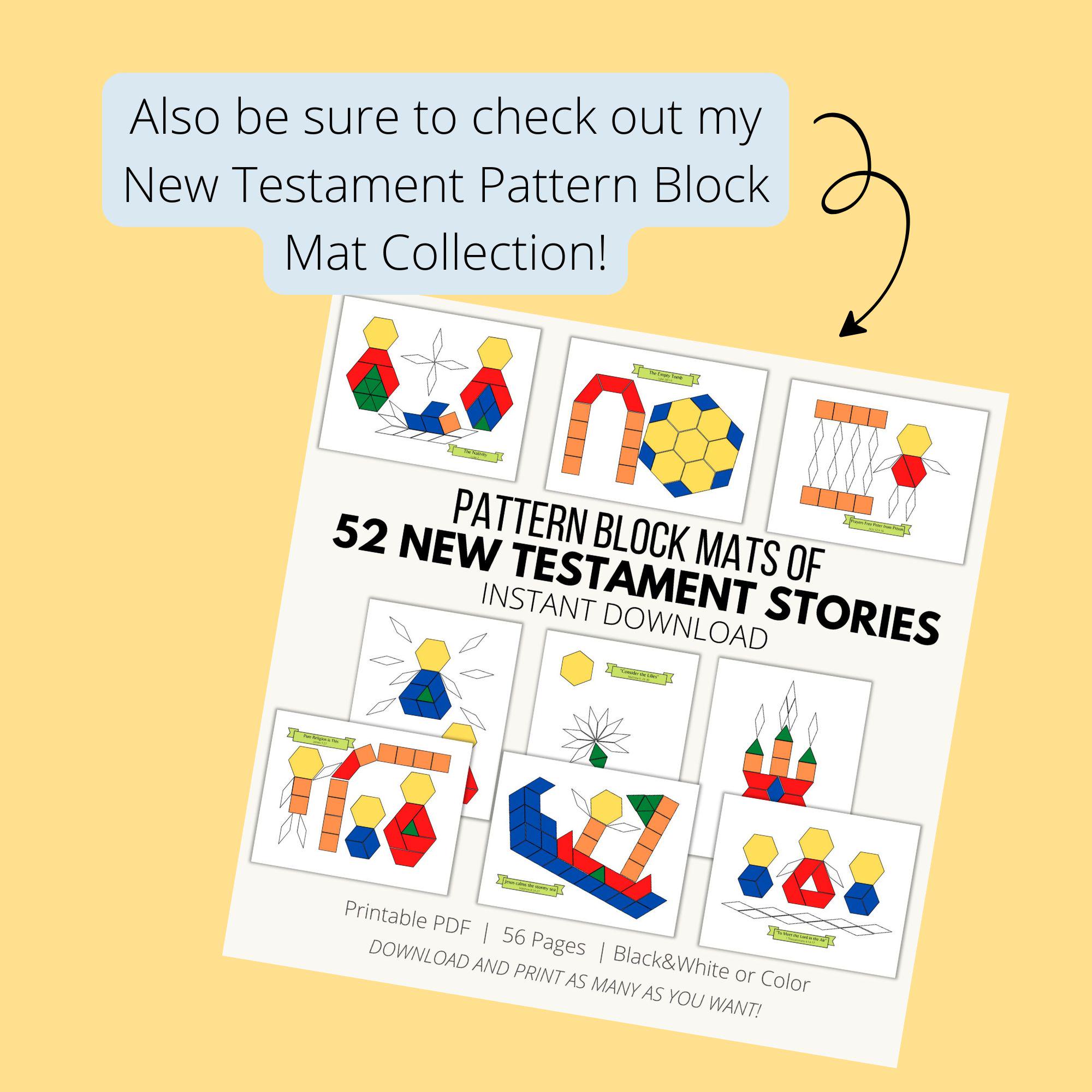 53 Old Testament Bible Pattern Block Templates! Come Follow Me 2026 ...
