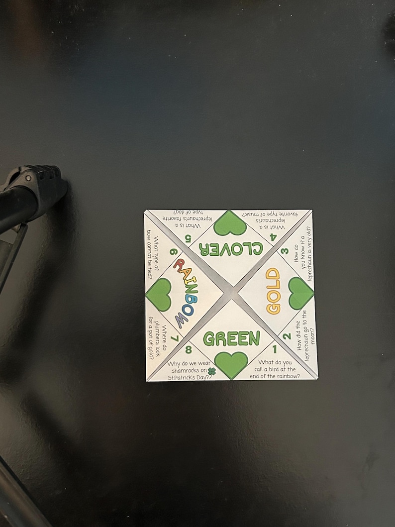 St. Patrick's Day Kids Joke Teller / Cootie Catcher / Fortune Teller ...