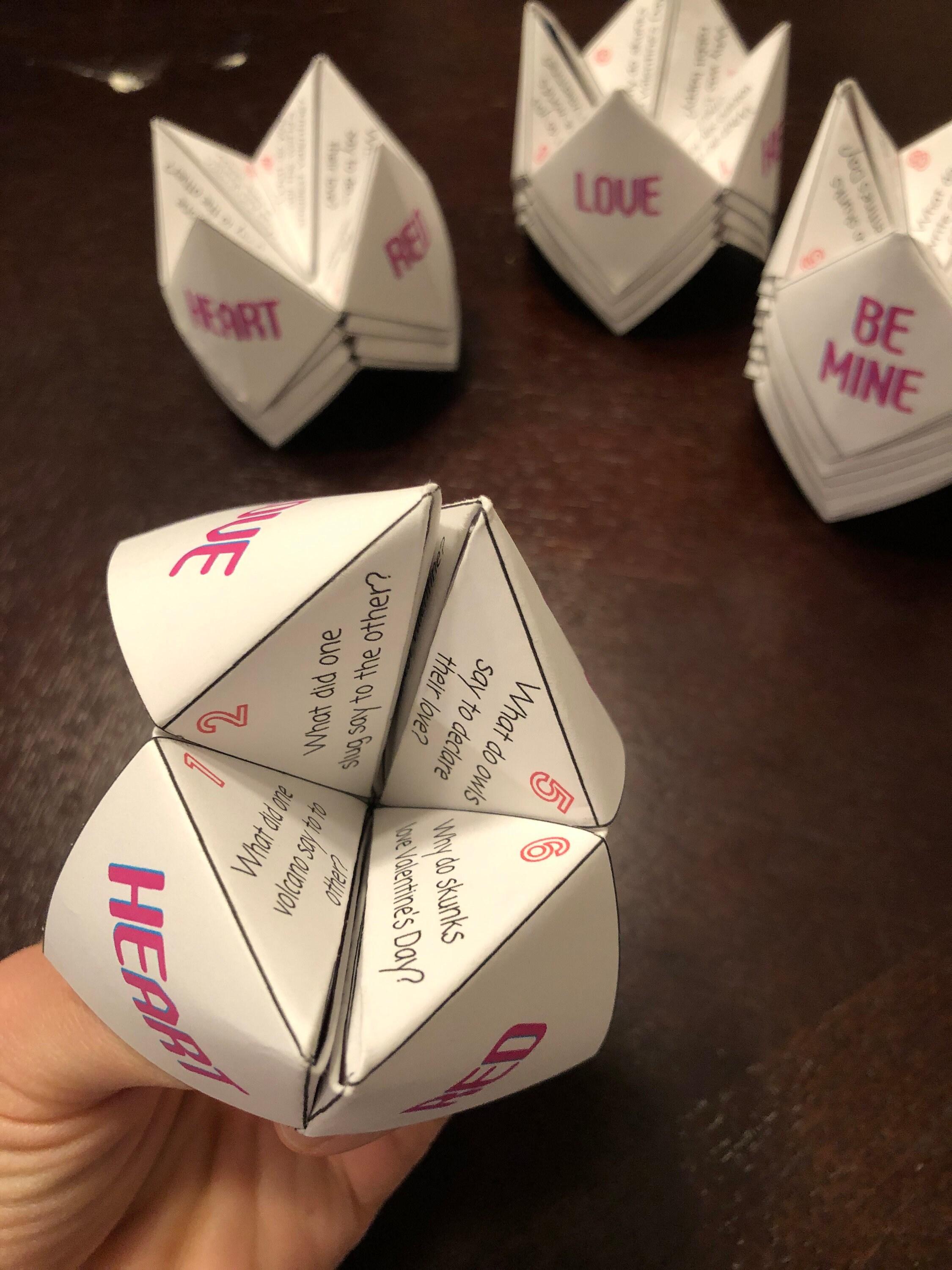 Valentine's Day Kids Joke Teller / Cootie Catcher / Fortune Teller ...