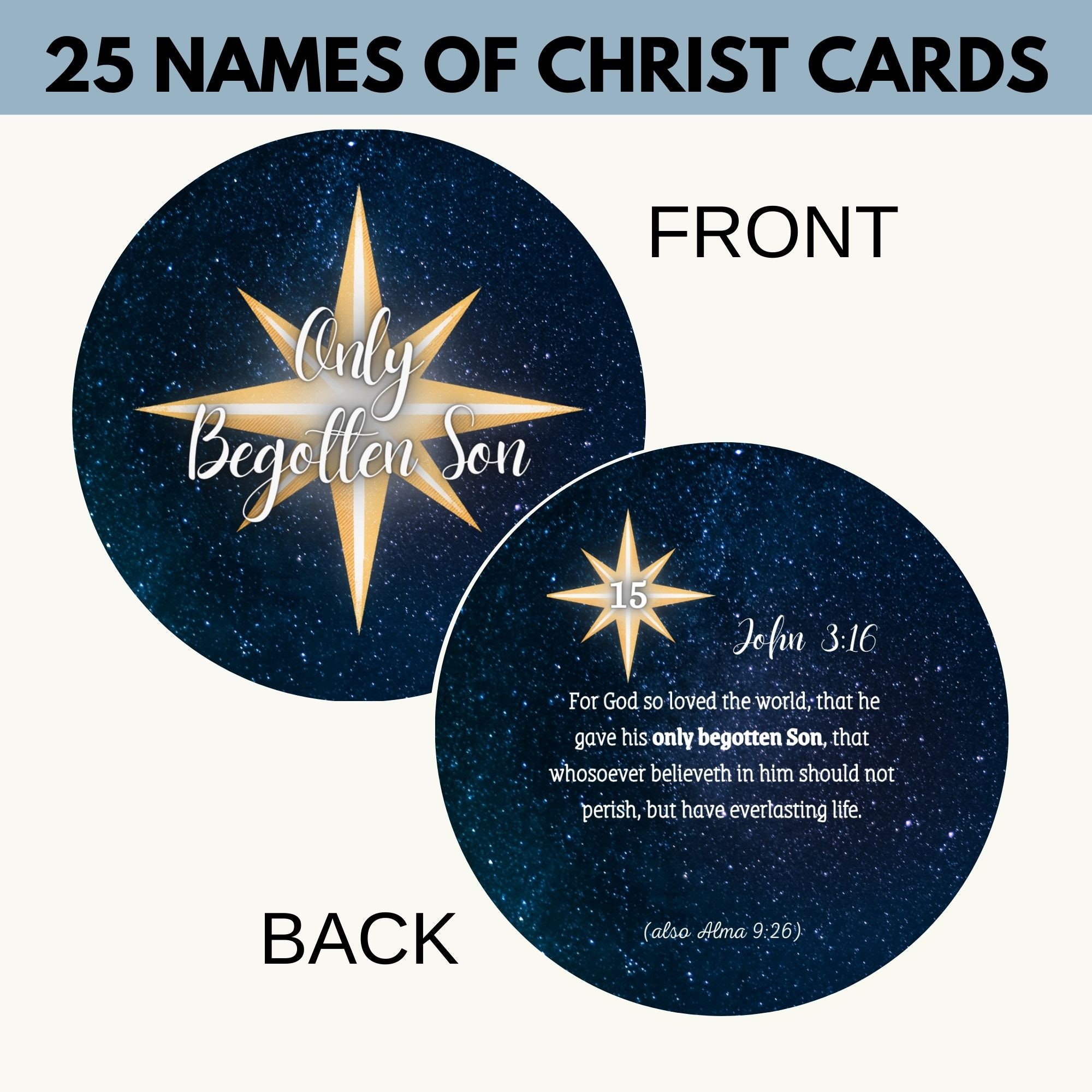 25 Names of Christ Ornaments Printable Christmas Advent Tradition ...