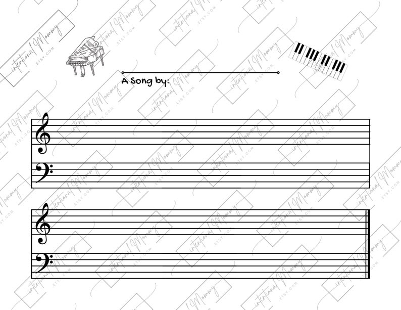 Piano Practice Worksheets Beginner - Etsy