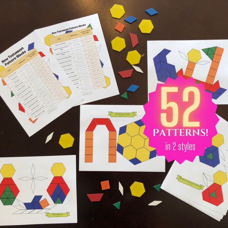 52 Bible Pattern Block Templates of New Testament Scripture - Etsy