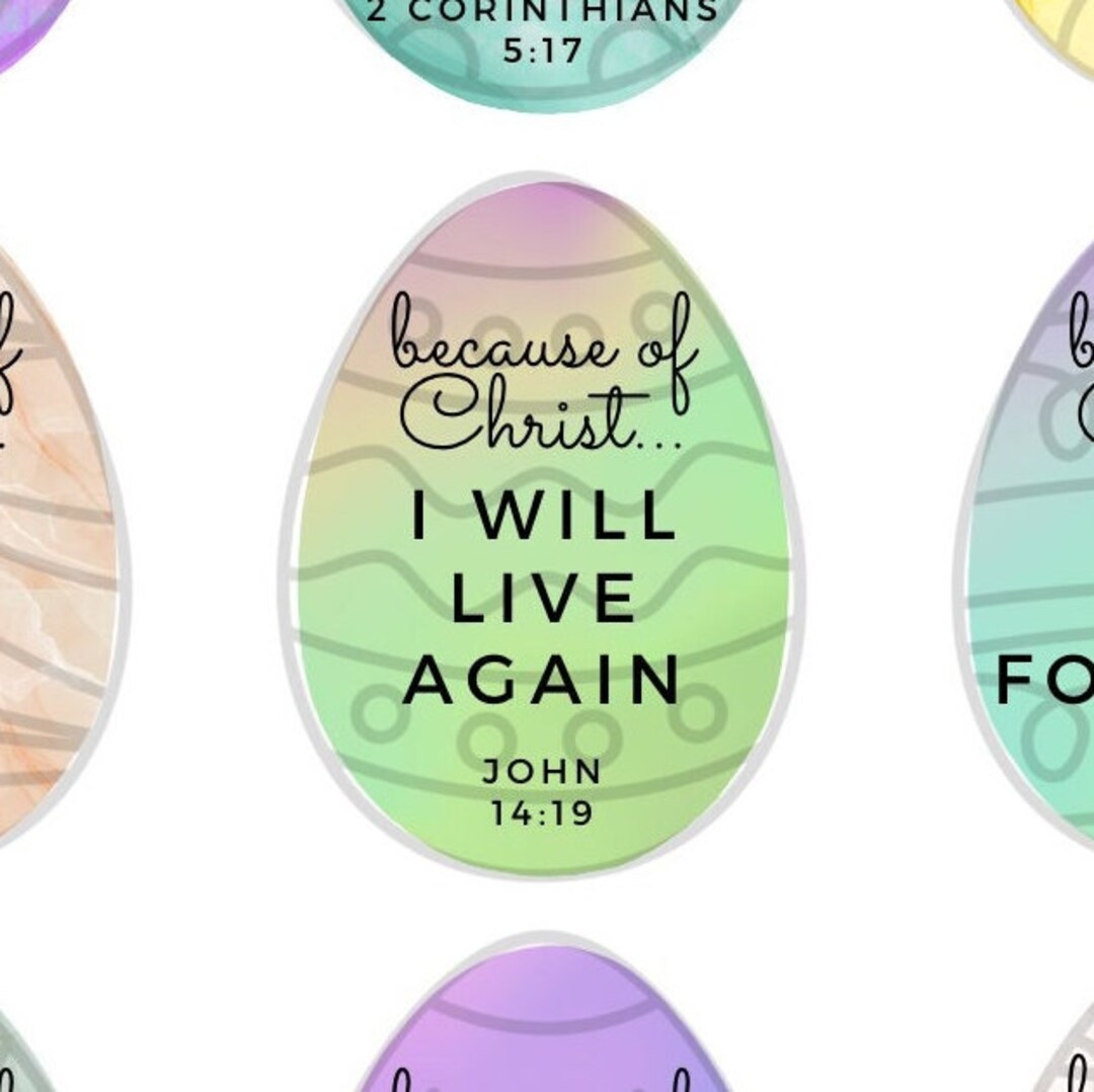 Because of Christ... Easter Egg Hunt Inserts - Etsy