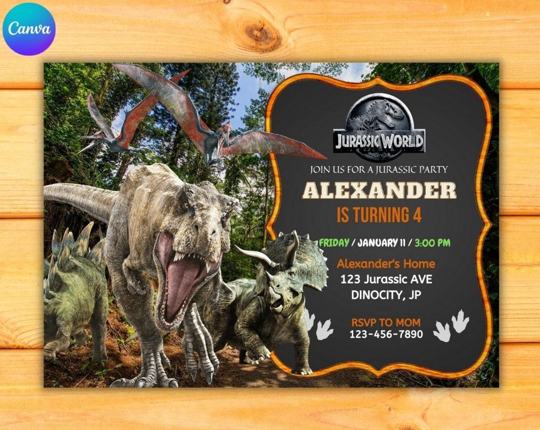 Dinosaur Birthday Invitation Kids Birthday Invitation Dinosaur Party ...