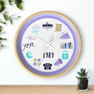 Taylor Swift 1989 Clock Clock Swiftie Clocks 12hr Home Decor Gift Wall ...