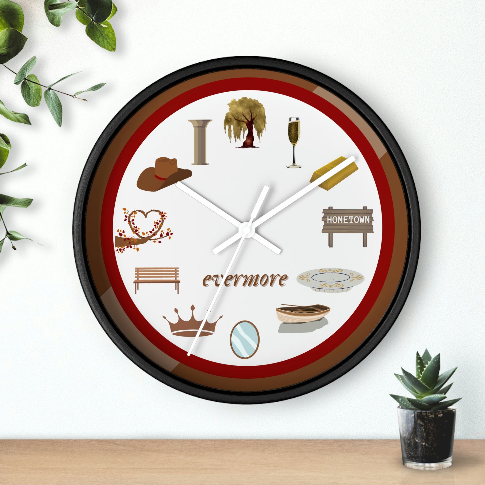 Taylor Swift Evermore Clock Clock Swiftie Clocks 24hr 12hr Home Decor ...