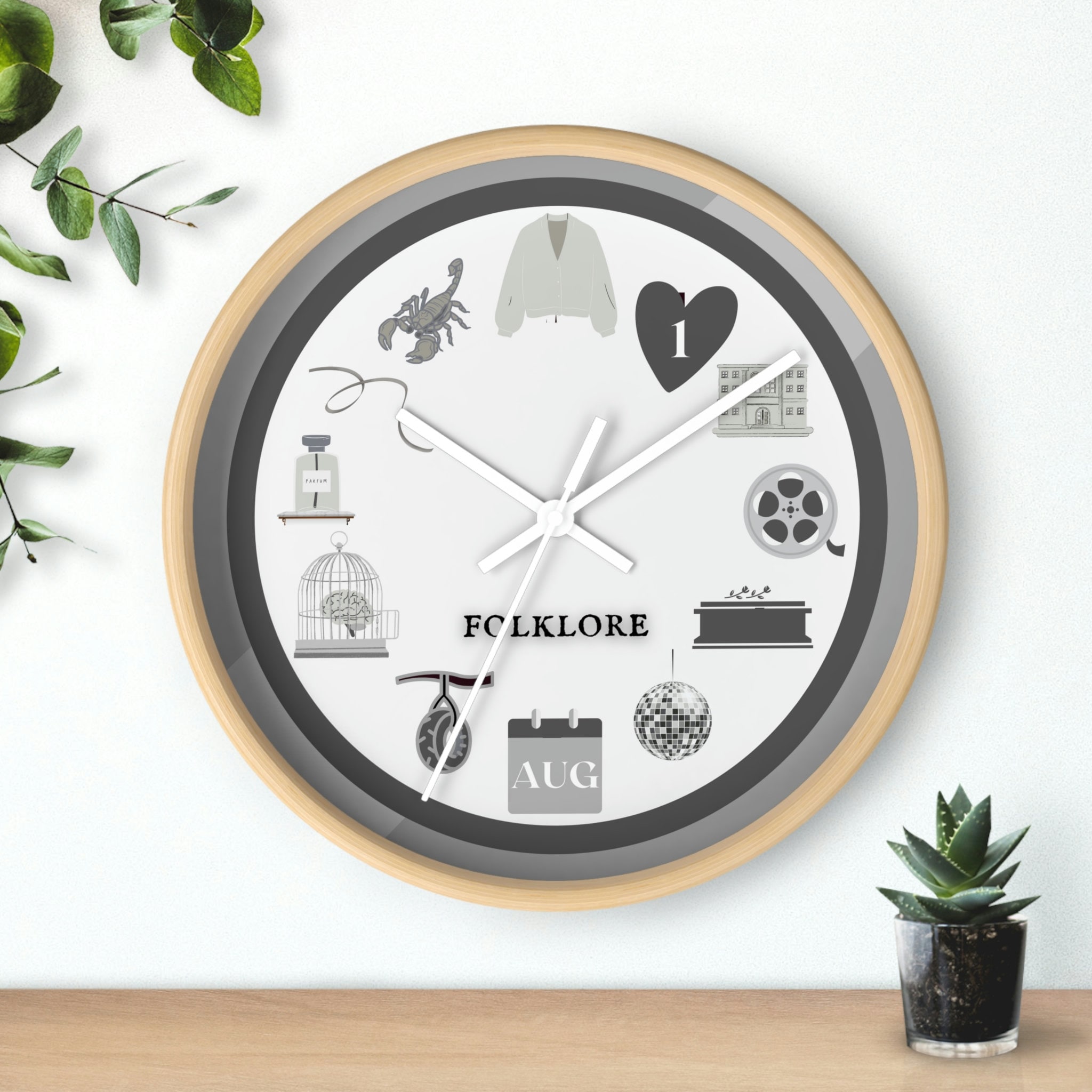 Folklore The Eras Tour Taylor Wall Clock, Taylor Fan Decor sold by ...