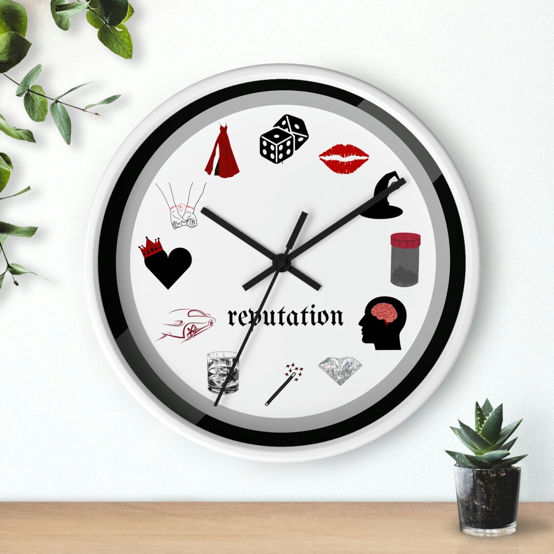 Taylor Swift Reputation Clock Clock Swiftie Clocks 24hr 12hr Home Decor ...